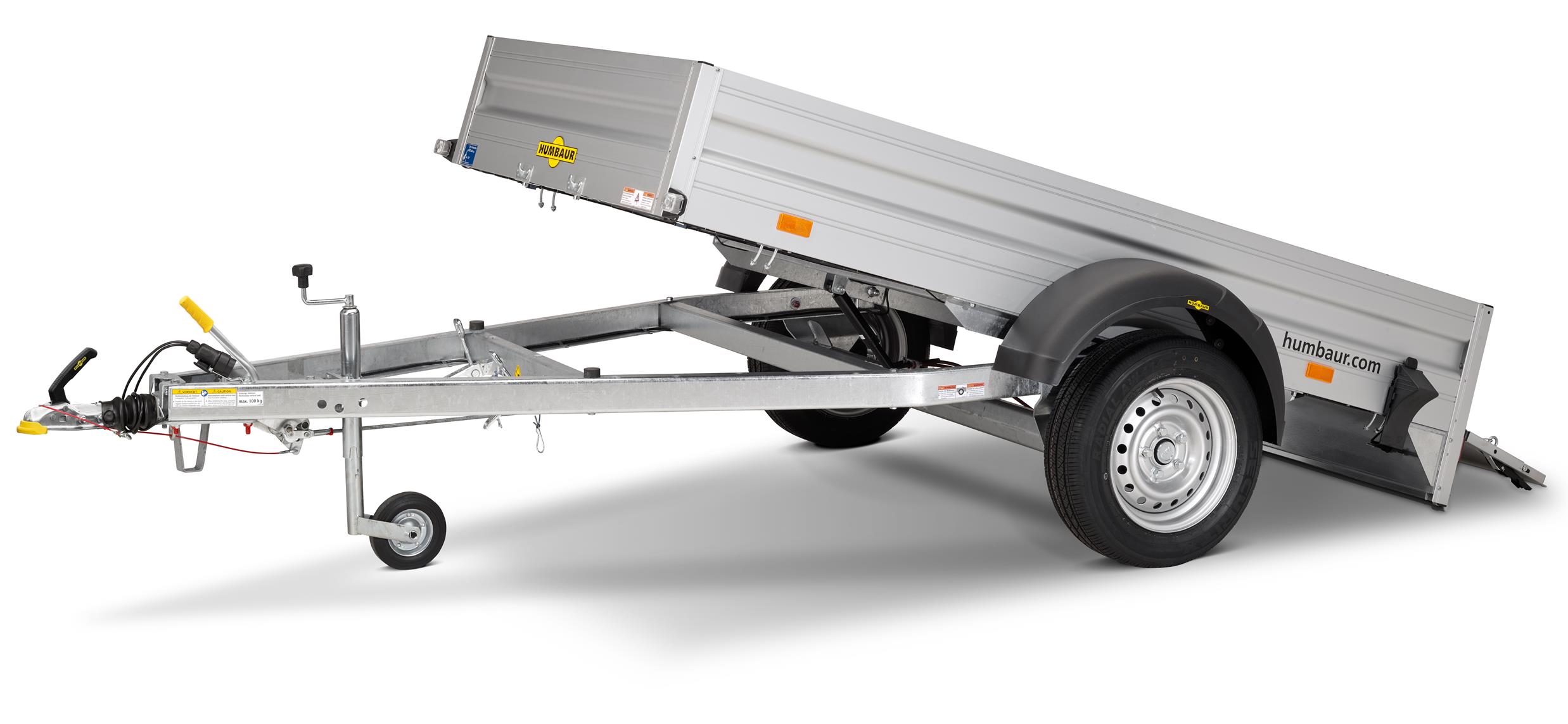 Humbaur Serie 1000 HA 2519x1310x350mm Alu-Anhänger kippbar BK | HUM1559